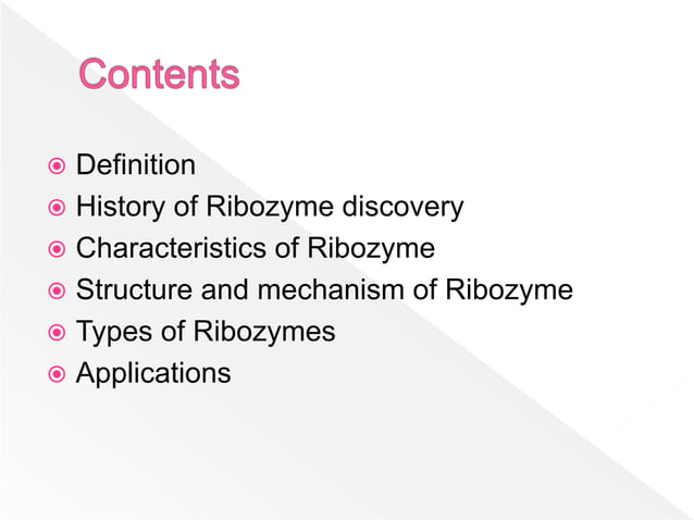 Ribozyme | PPTX | Biological Sciences | Science
