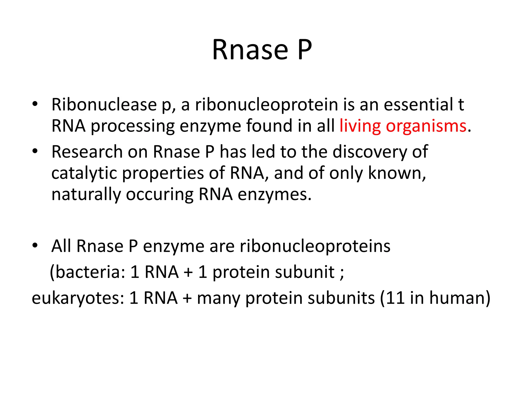 RIBOZYMES, TYPES,CHARACTERISTICS IN BIOTECHNOLOGY. | PPT