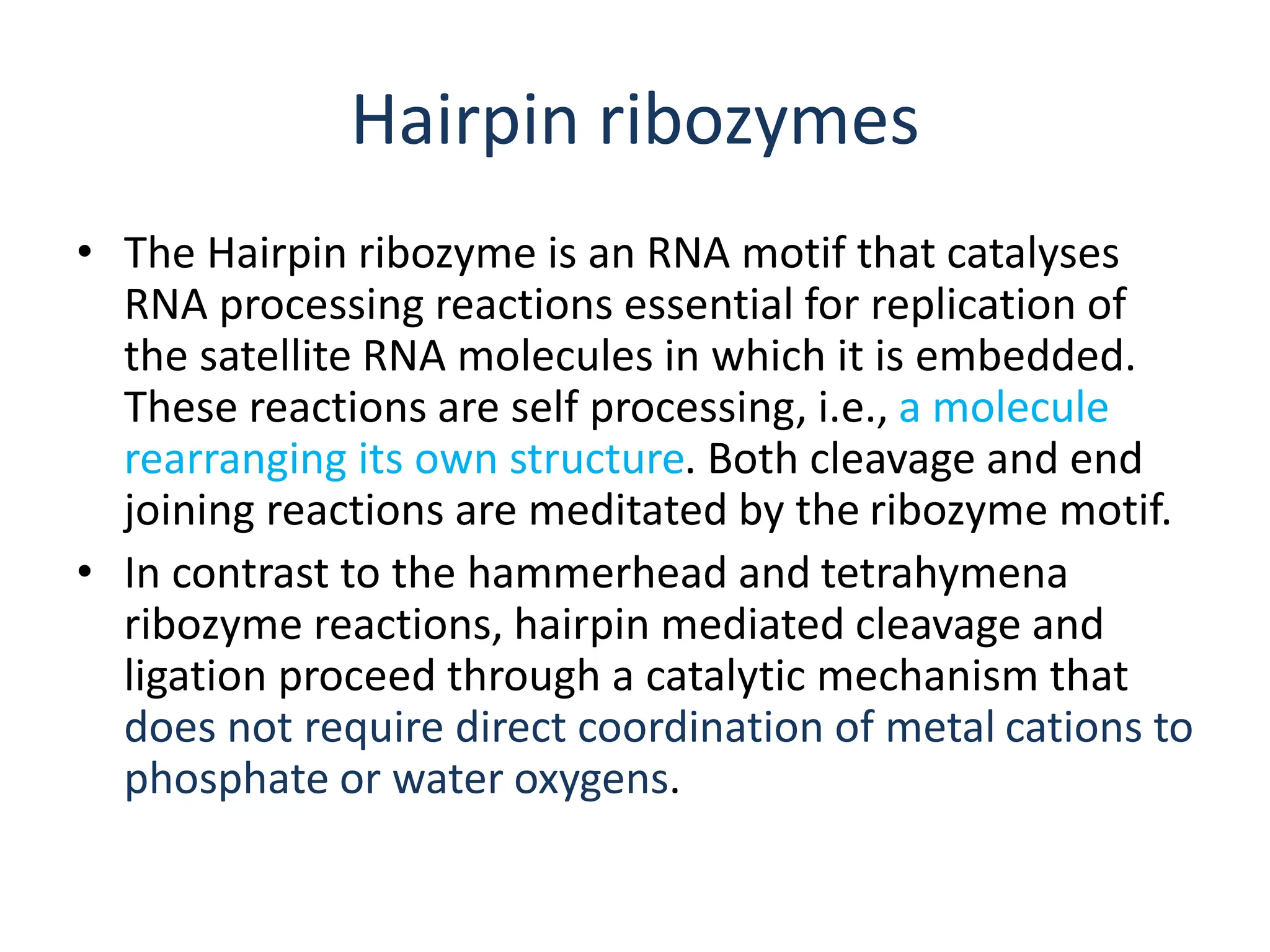 RIBOZYMES, TYPES,CHARACTERISTICS IN BIOTECHNOLOGY. | PPT