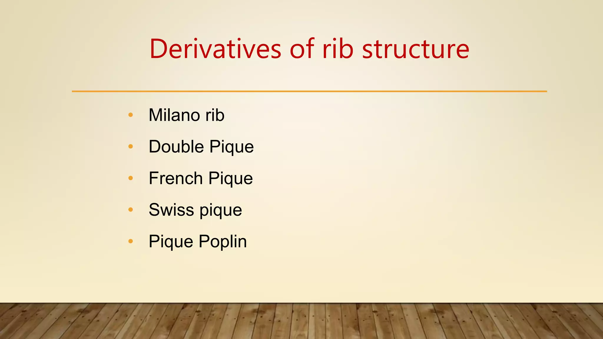 KNITTING - Rib structure | PPTX