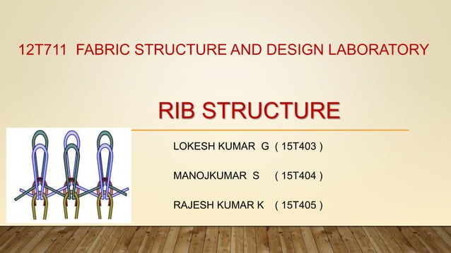 KNITTING - Rib structure | PPTX