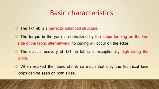 KNITTING - Rib structure | PPTX