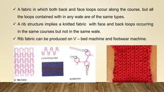 KNITTING - Rib structure | PPTX