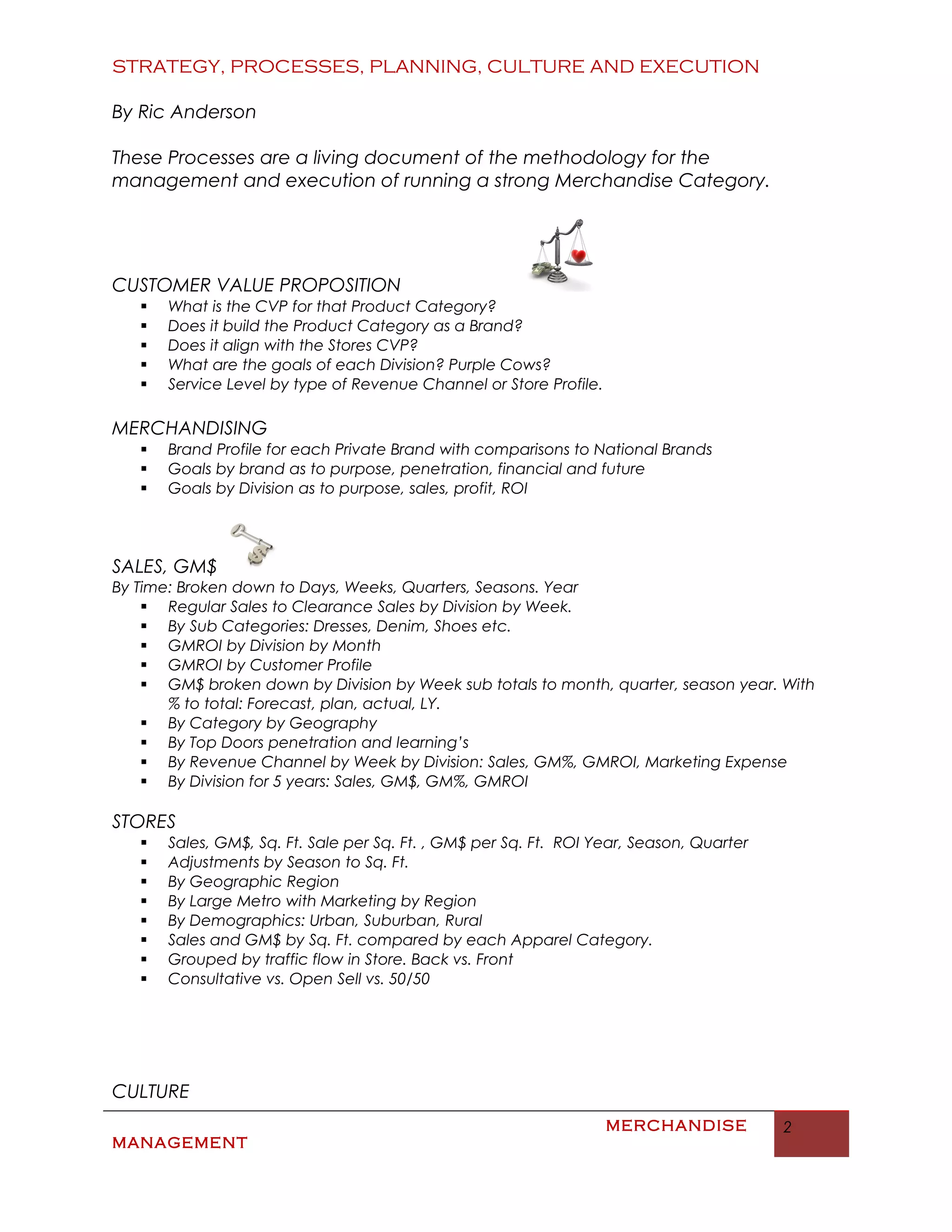 Ric Anderson Merchandising Processes | DOC