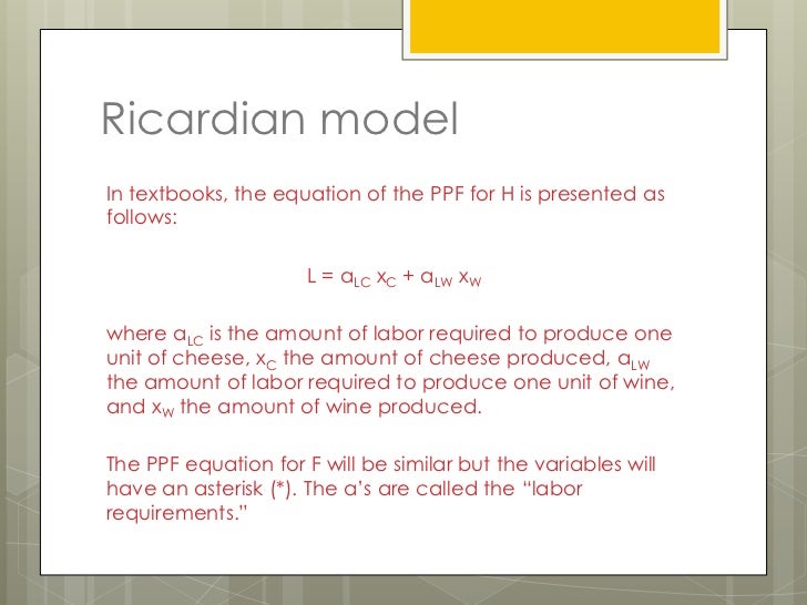 Ricardian model