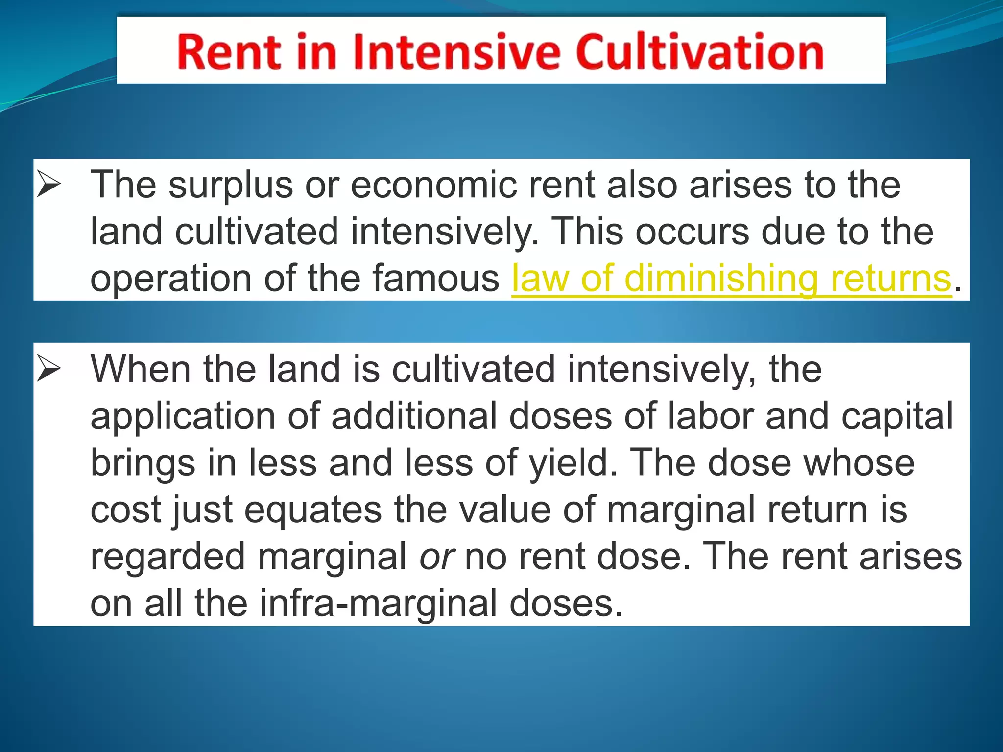Ricardian Theory of Rent | PPTX