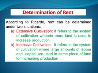 Ricardian Theory of Rent | PPTX