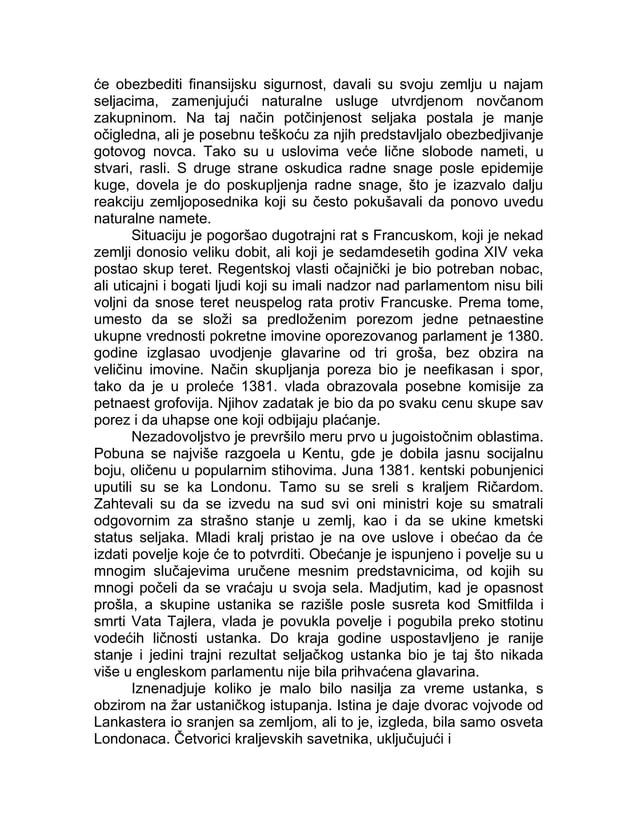 Ricard ii i seljacki ustanak istorija-12 | PDF