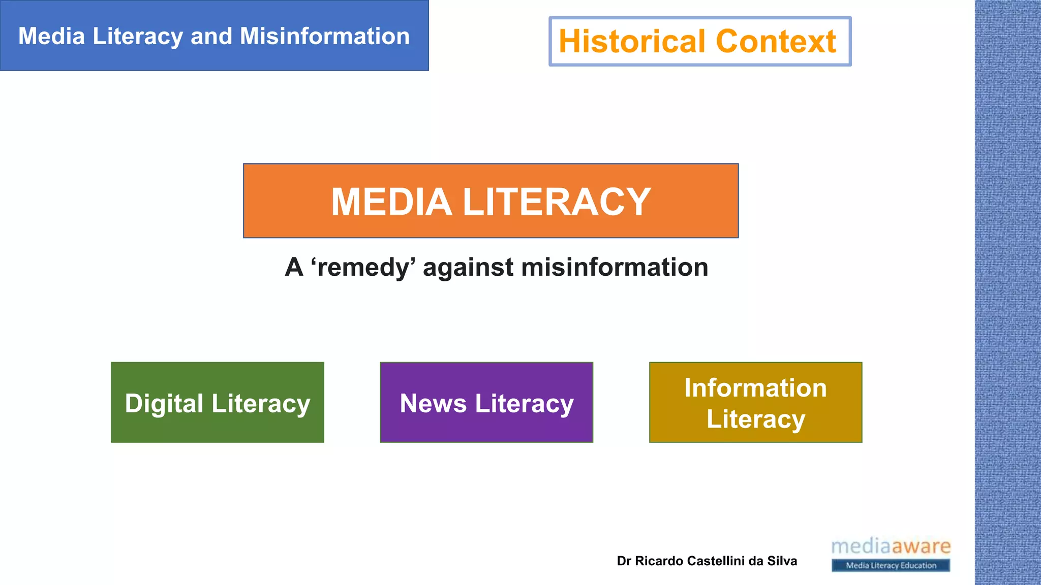 Fighting misinformation through media literacy: from technical skills ...