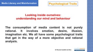 Fighting misinformation through media literacy: from technical skills ...