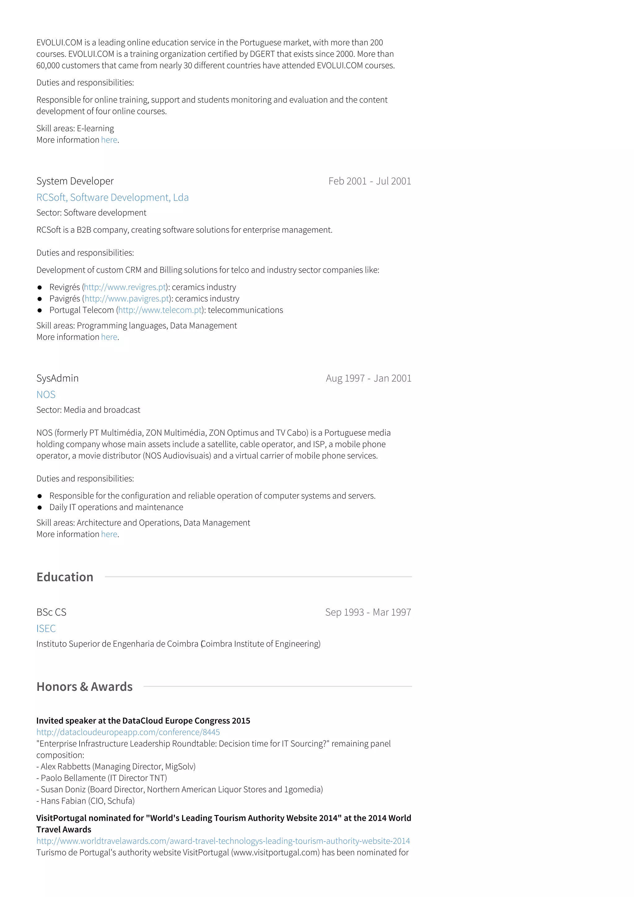 Ricardo Cosme - CV | PDF