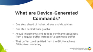 Device-Generated Commands in Vulkan | PDF