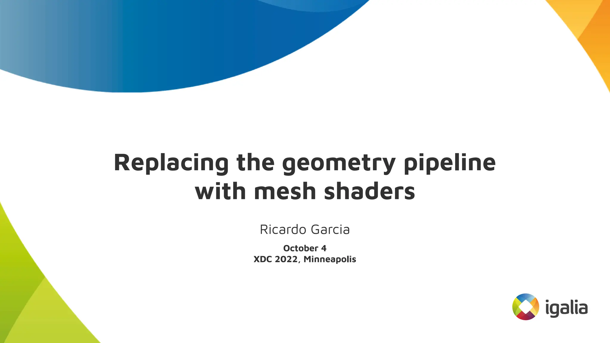 Replacing the geometry pipeline with mesh shaders | PPT