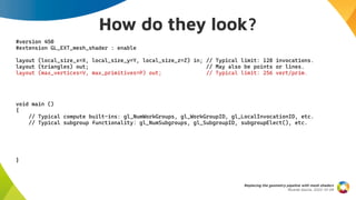 Replacing the geometry pipeline with mesh shaders | PDF