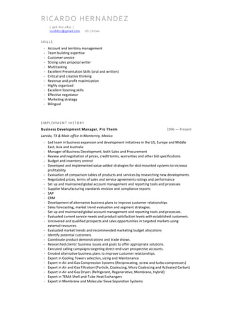 Ricardo Hernandez Resume | PDF