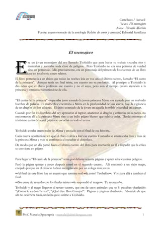Ricardo Mariño - El mensajero | PDF
