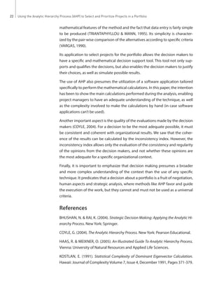 Using the Analytic Hierarchy Process (AHP) to Select and Prioritize Projects in a Portfolio | PDF