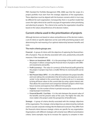 Using the Analytic Hierarchy Process (AHP) to Select and Prioritize Projects in a Portfolio | PDF