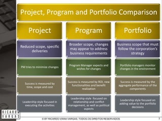 Project, Program and Portfolio Comparison | PPTX