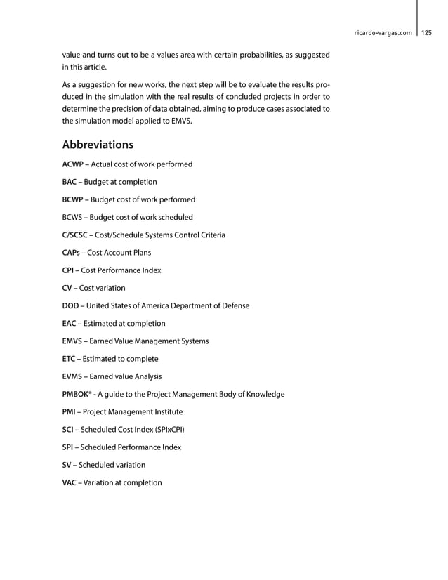 Earned Value Probabilistic Forecasting Using Monte Carlo Simulation | PDF