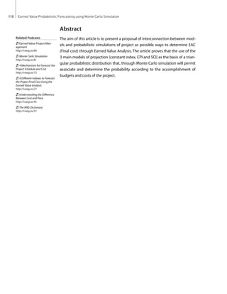 Earned Value Probabilistic Forecasting Using Monte Carlo Simulation | PDF