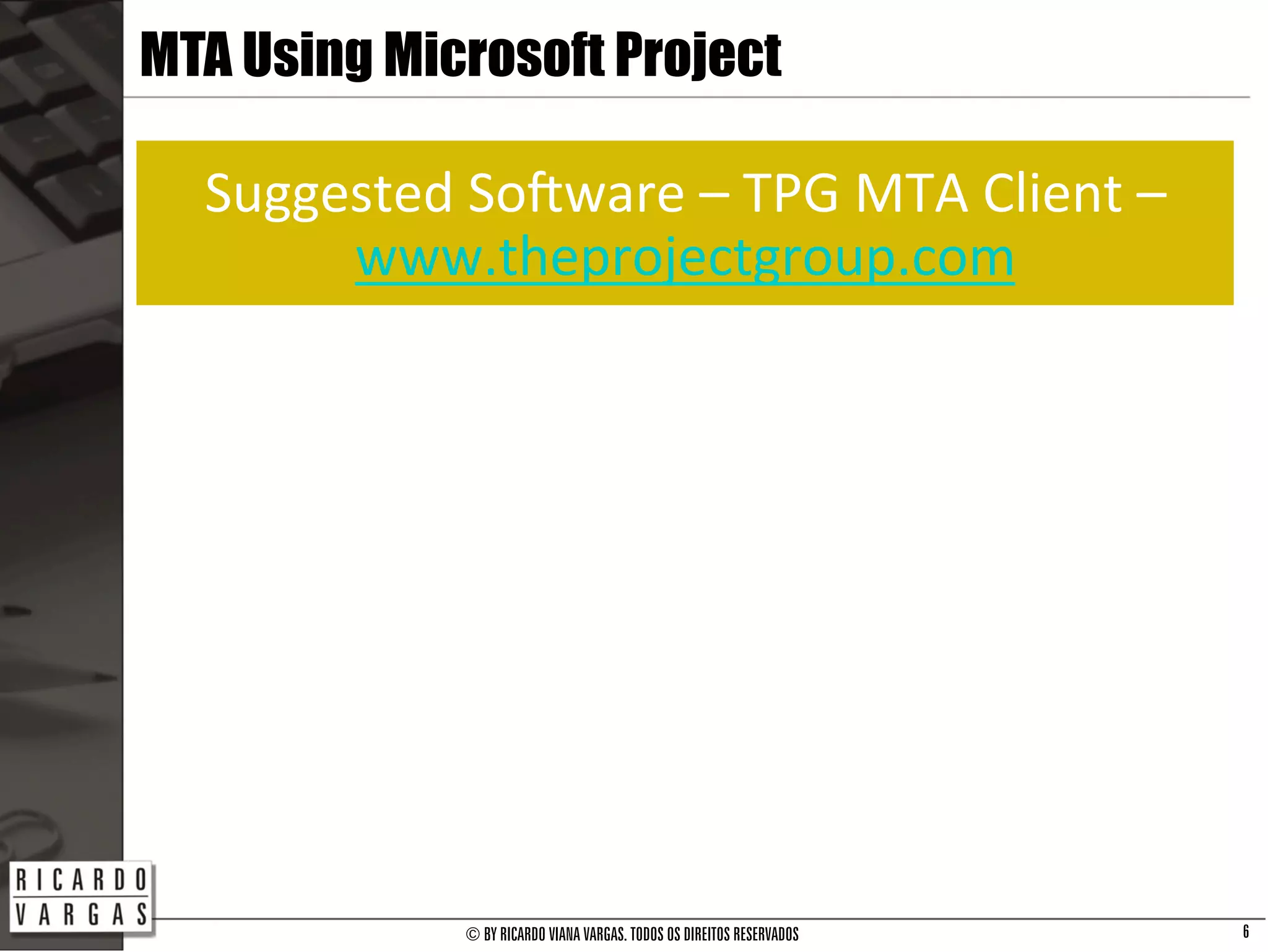 Milestones Trend Analysis (MTA) - Fundamentals | PPT