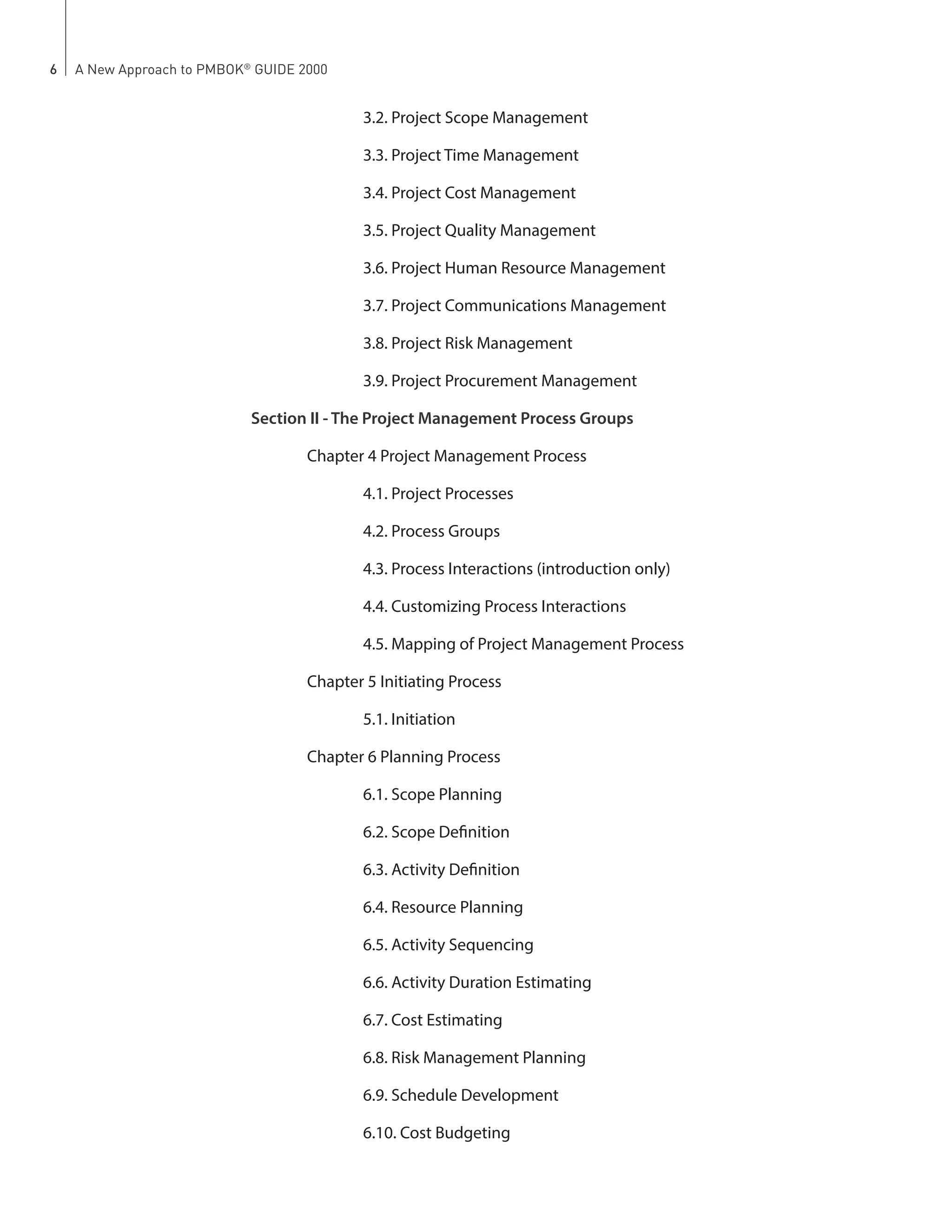 A New Approach to PMBOK® Guide 2000 | PDF