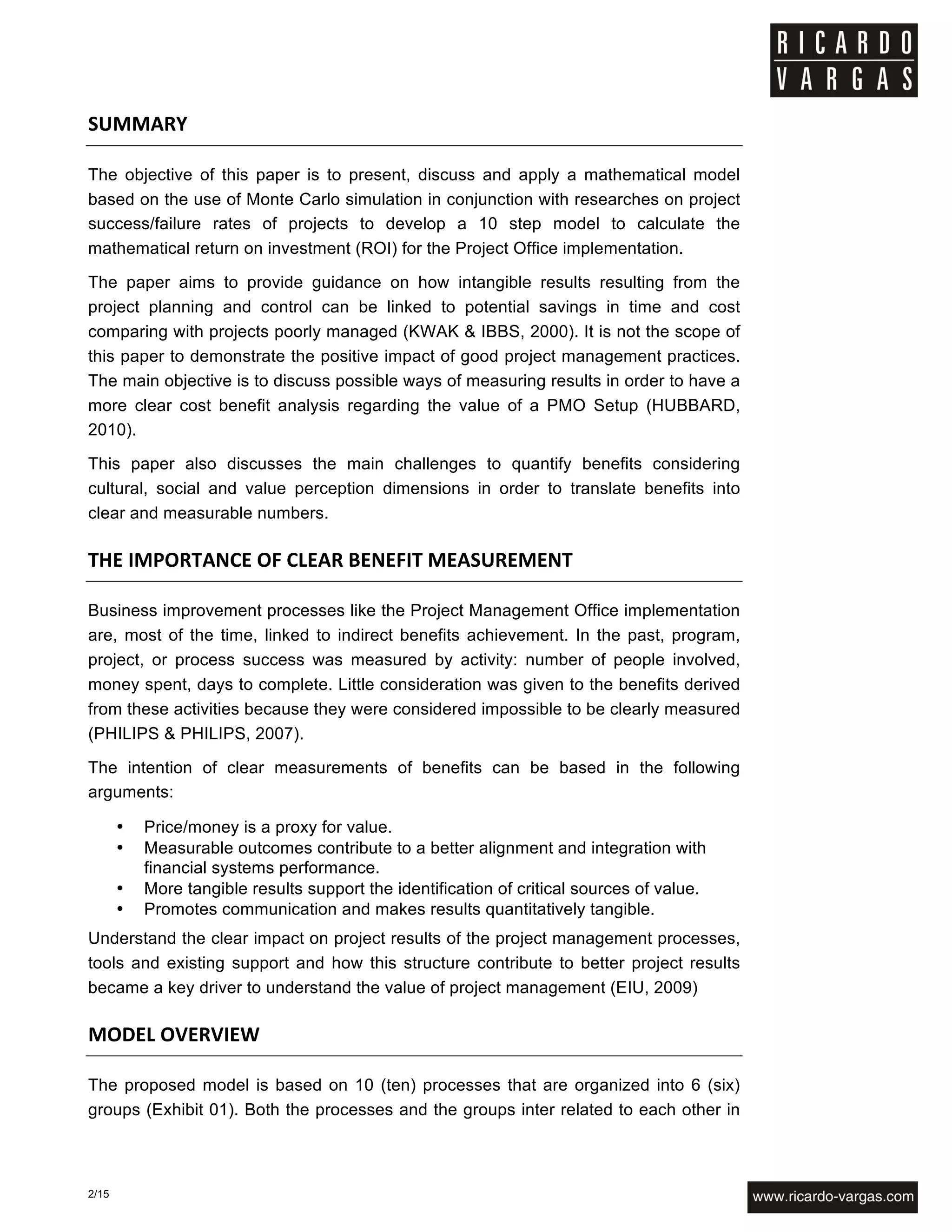 Determining the Mathematical ROI of a Project Management Office (PMO ...