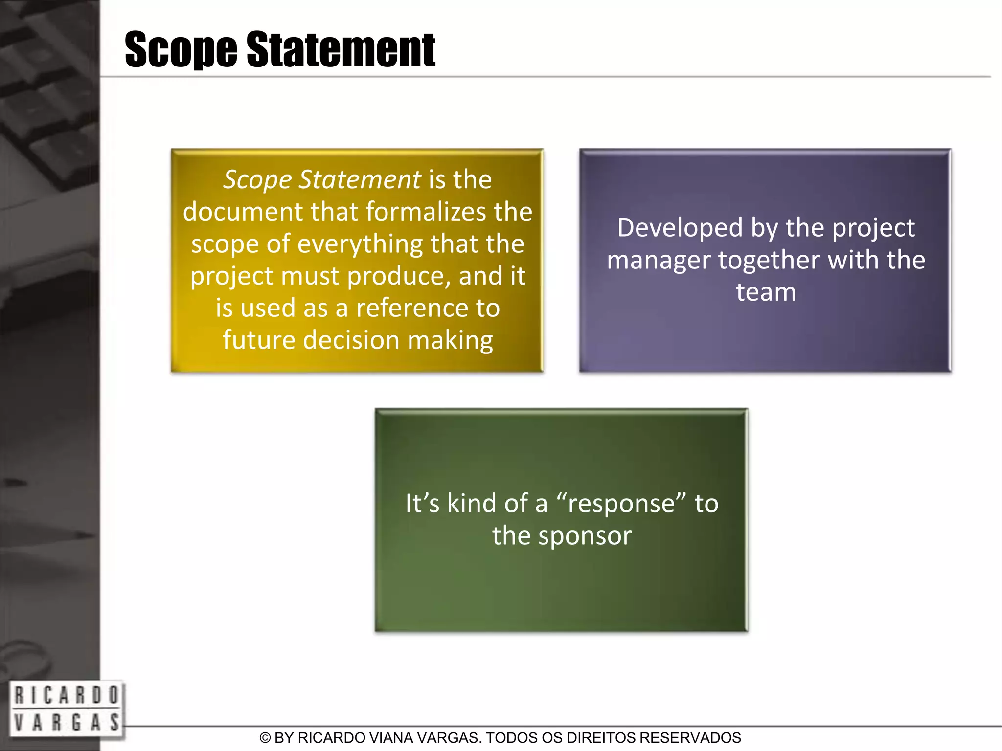 Project Charter and Scope Statement: Content and Differences | PPTX ...