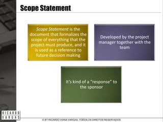 Project Charter and Scope Statement: Content and Differences | PPTX
