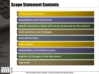 Project Charter and Scope Statement: Content and Differences | PPTX ...