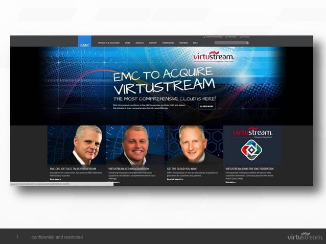 Virtustream Cloud first sales pitch | PPT