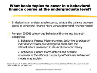 Ricciardi behavioral finance curriculum 0113 | PPT