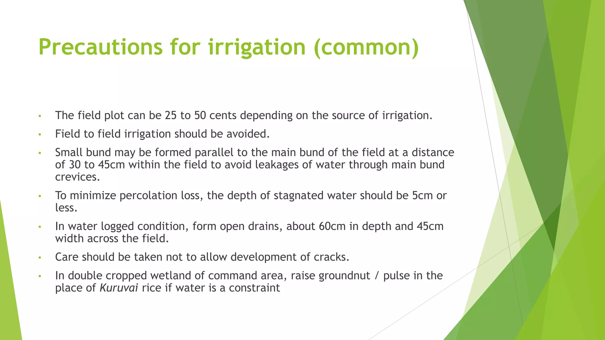 Rice Water management | PPTX