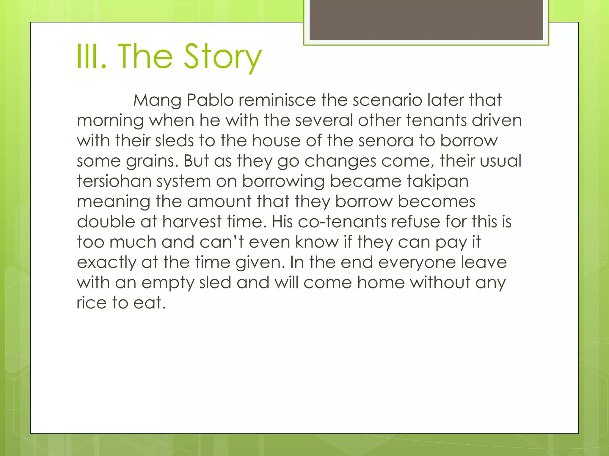 Analysis: Rice by Manuel Arguilla | PPTX