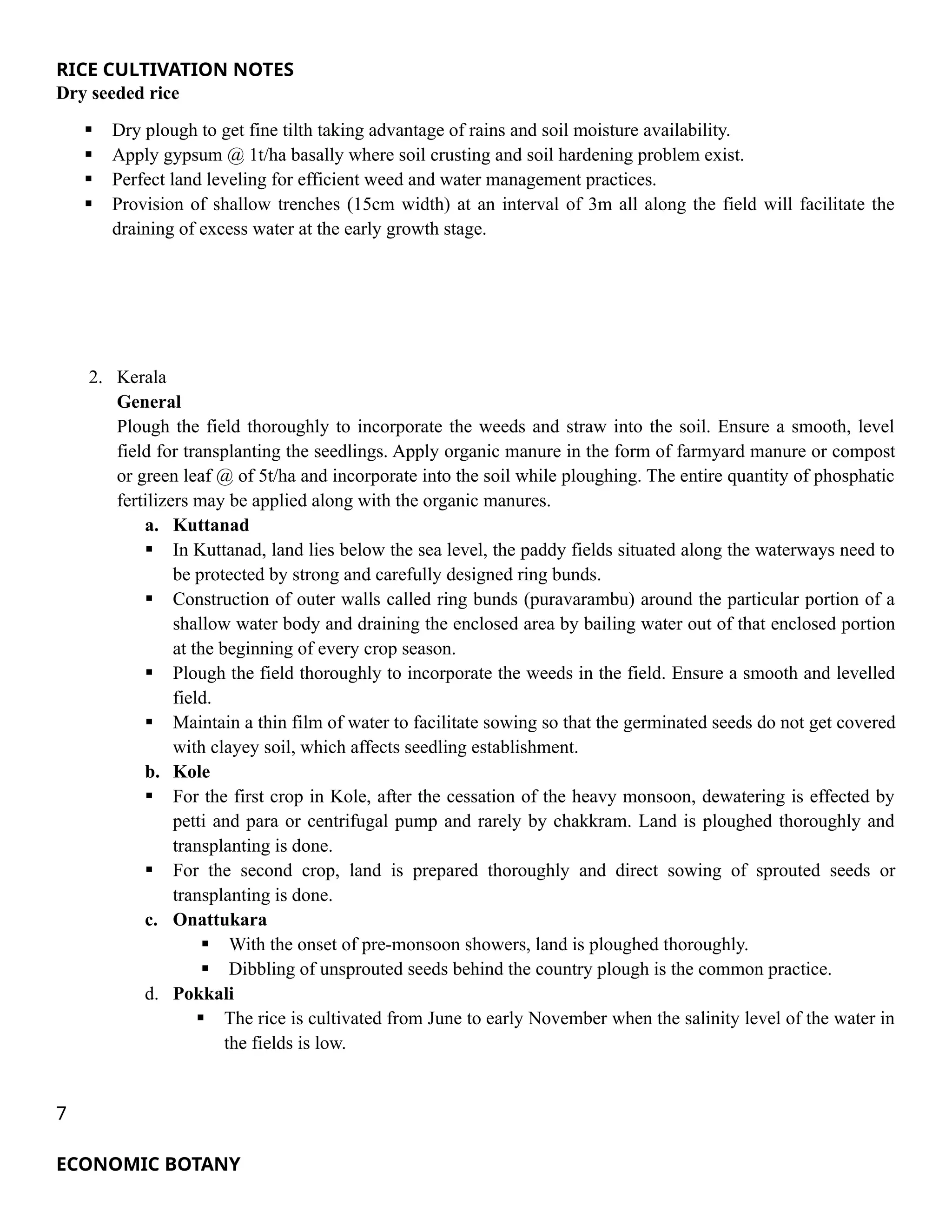 Rice Cultivation in India complete notes. | DOCX