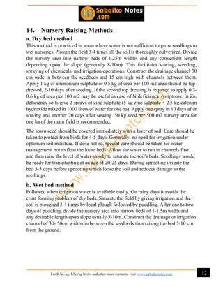 Rice Production | Complete Rice Cultivation | PDF