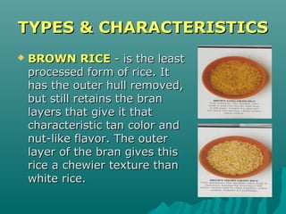 Rice and other grains | PPT