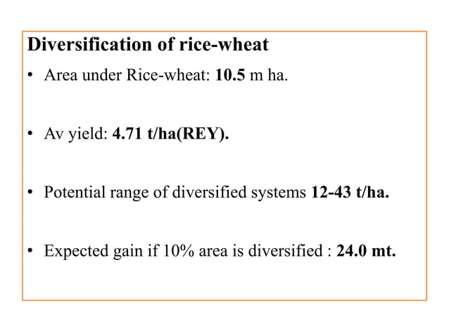 Rice based cropping system | PPTX | Agriculture | Industries