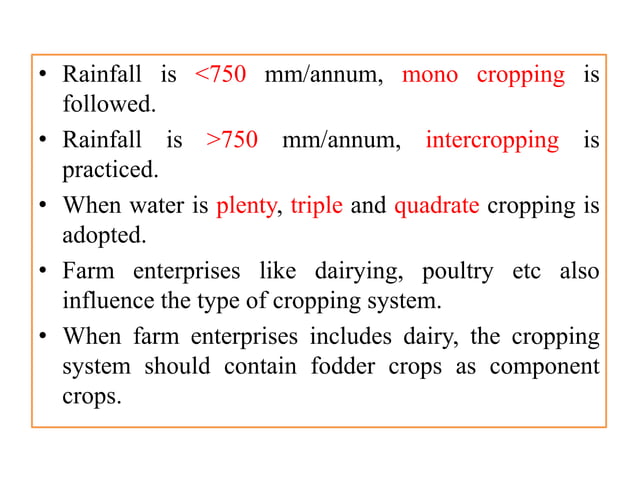 Rice based cropping system | PPTX | Agriculture | Industries