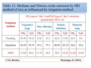 Rice culture and greenhouse gas emission | PPTX