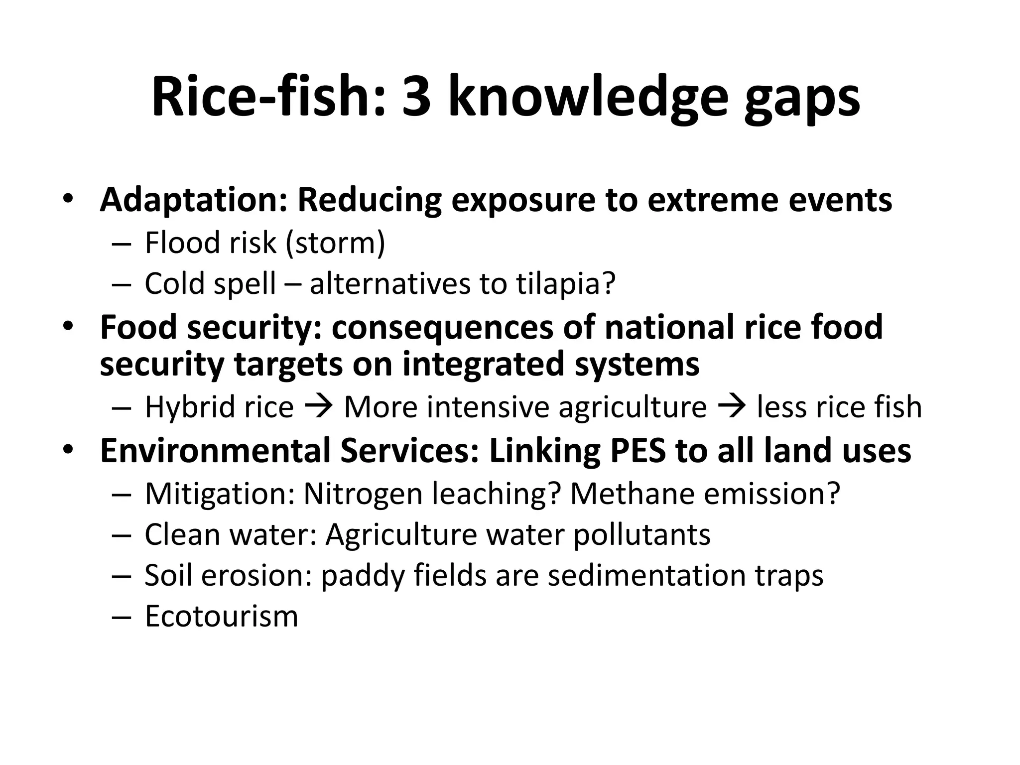 Socioeconomic and environmental trade-offs for multifunctional ...
