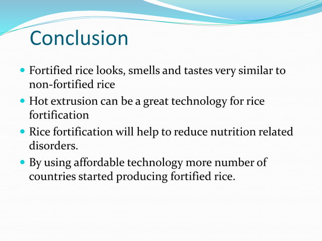 Rice fortification | PPTX