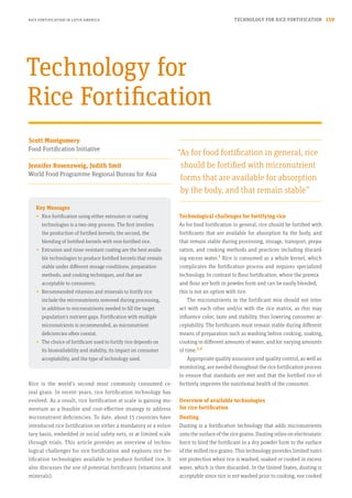 Rice Fortification Technology for future | PDF