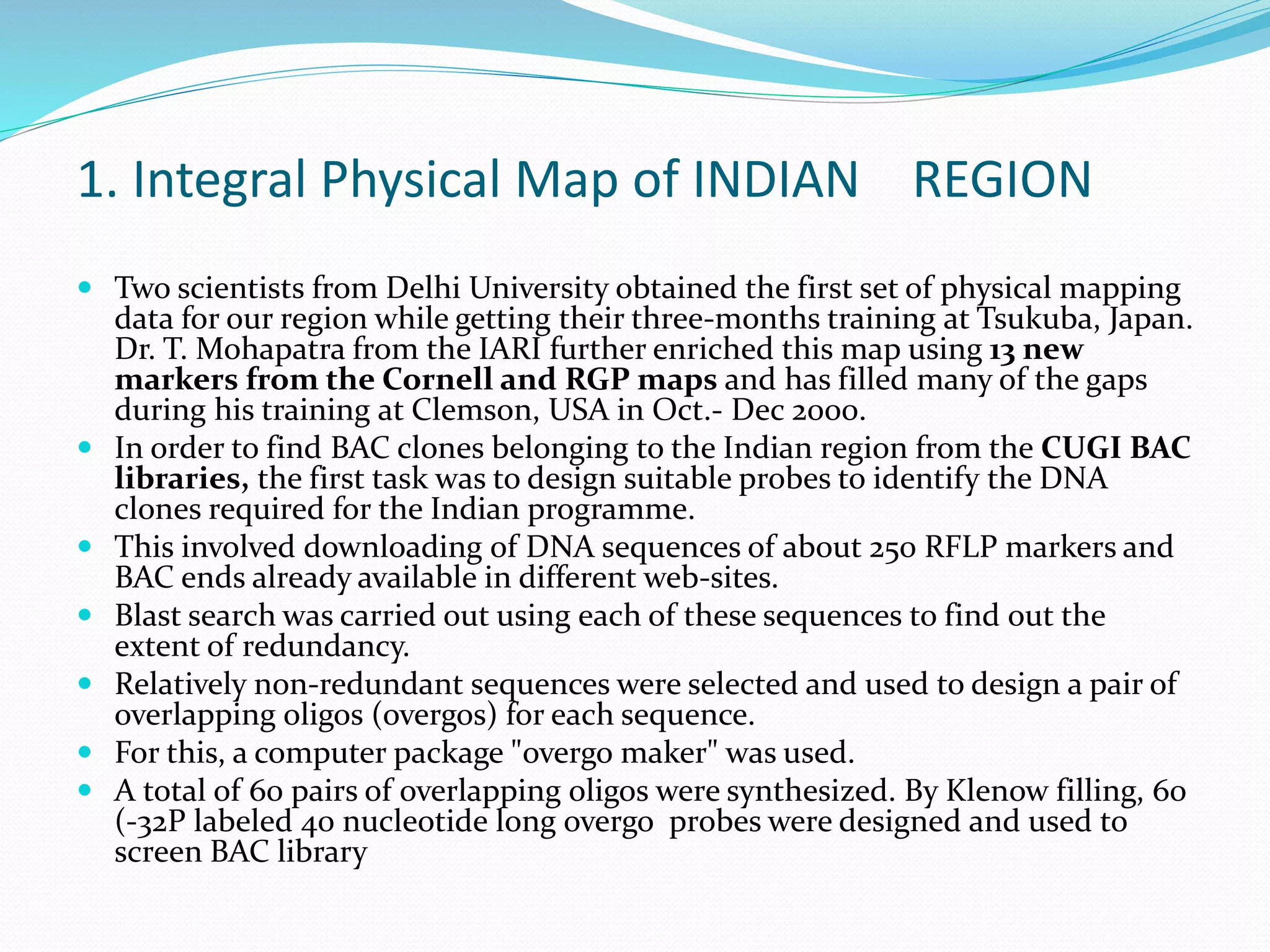 Rice genome india"s role | PPTX