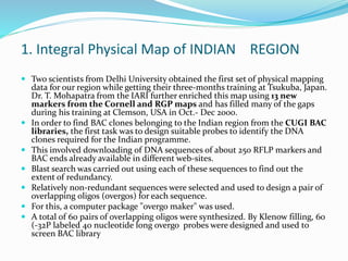 Rice genome india"s role | PPTX