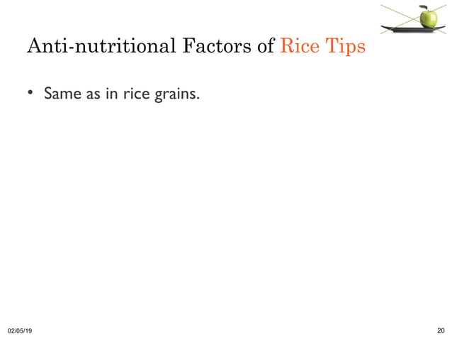 Rice grains, rice tips, rice bran & rice polish in animal nutrition | PPT