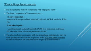 Rice husk ash based geopolymer concrete | PPTX