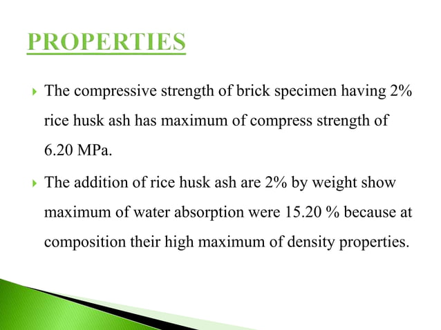 Rice husk ash brick | PPTX | Civil Engineering Industry | Industries