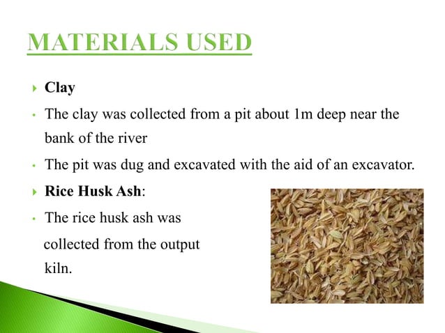 Rice husk ash brick | PPTX | Civil Engineering Industry | Industries